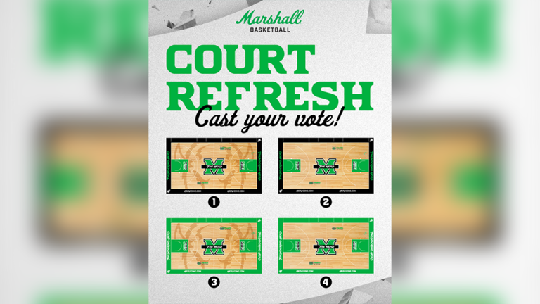 Marshall fans to choose new basketball court design