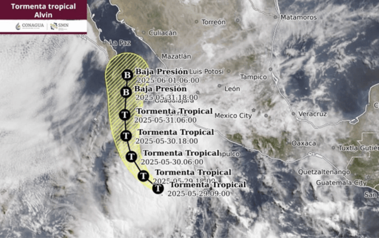 Tormenta tropical Alvin se forma en el pacífico mexicano: Primer ciclón de la temporada