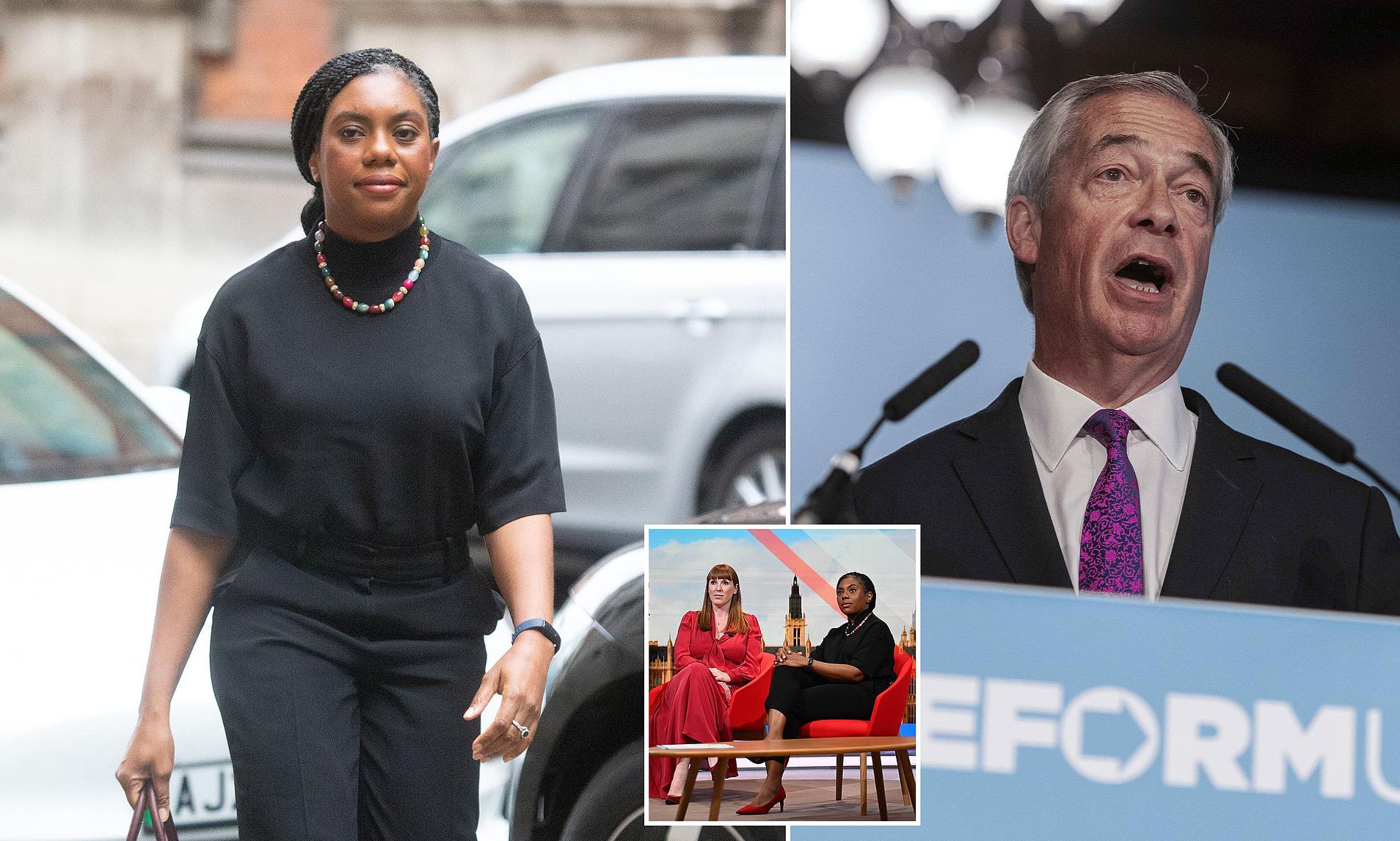 Kemi Badenoch takes aim at Nigel Farage and Keir Starmer for 'race to ...