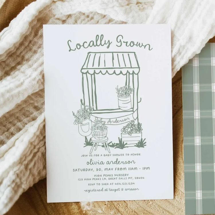 For a Growing Family: The Cutest ‘Locally Grown’ Baby Shower Ideas