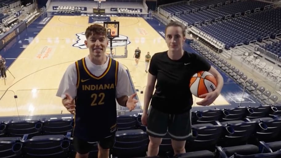 Caitlin Clark Finds New Types of Three Pointers to Hit With Dude Perfect