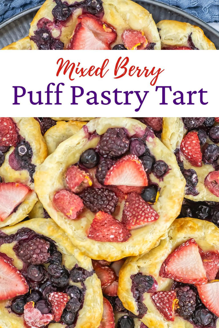 Easy Mixed Berry Pastries Recipe - Flaky Puff Pastry with Fresh Summer ...