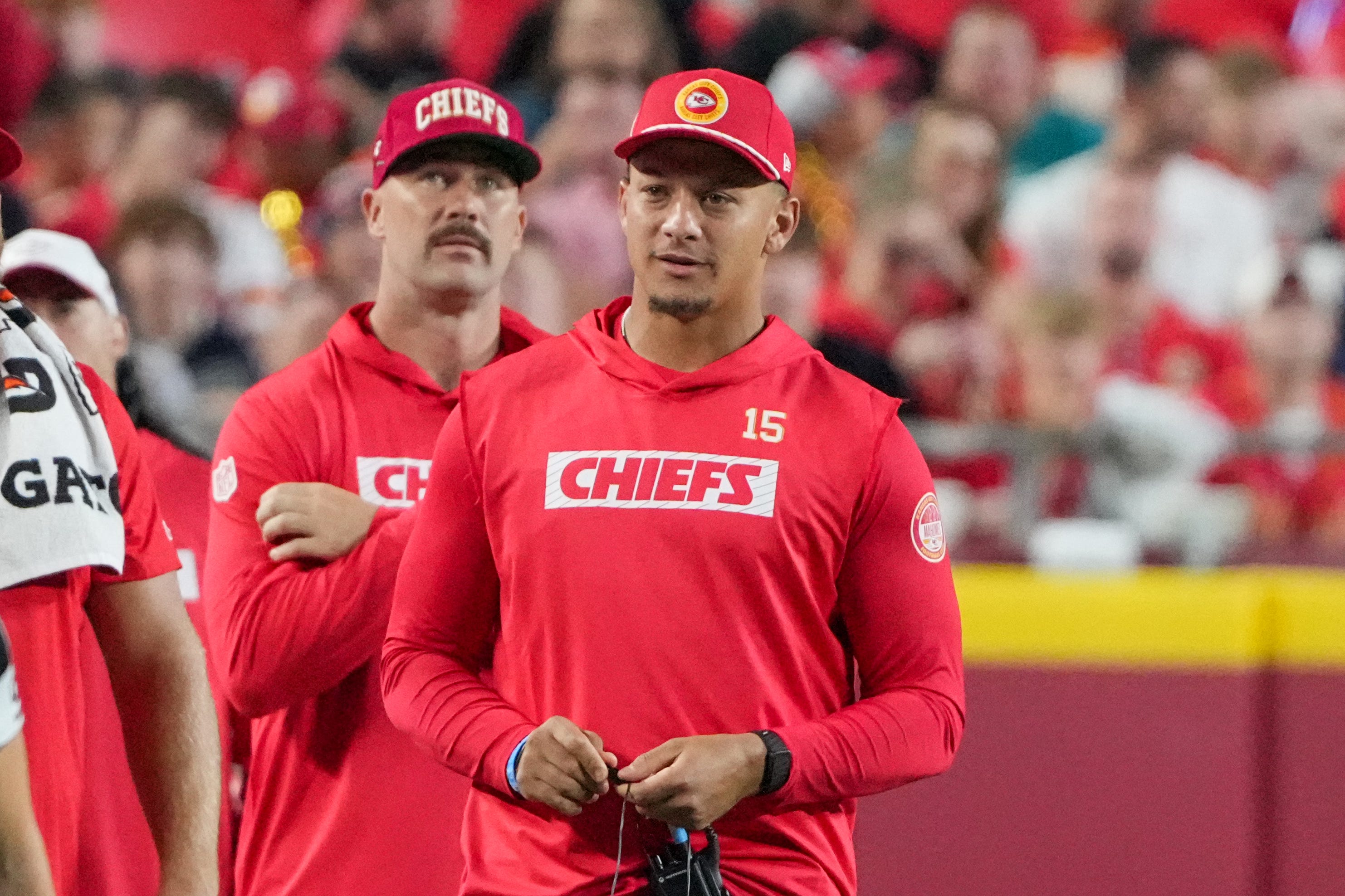 Kansas City Chiefs QB Patrick Mahomes comments on Travis Kelce's future ...