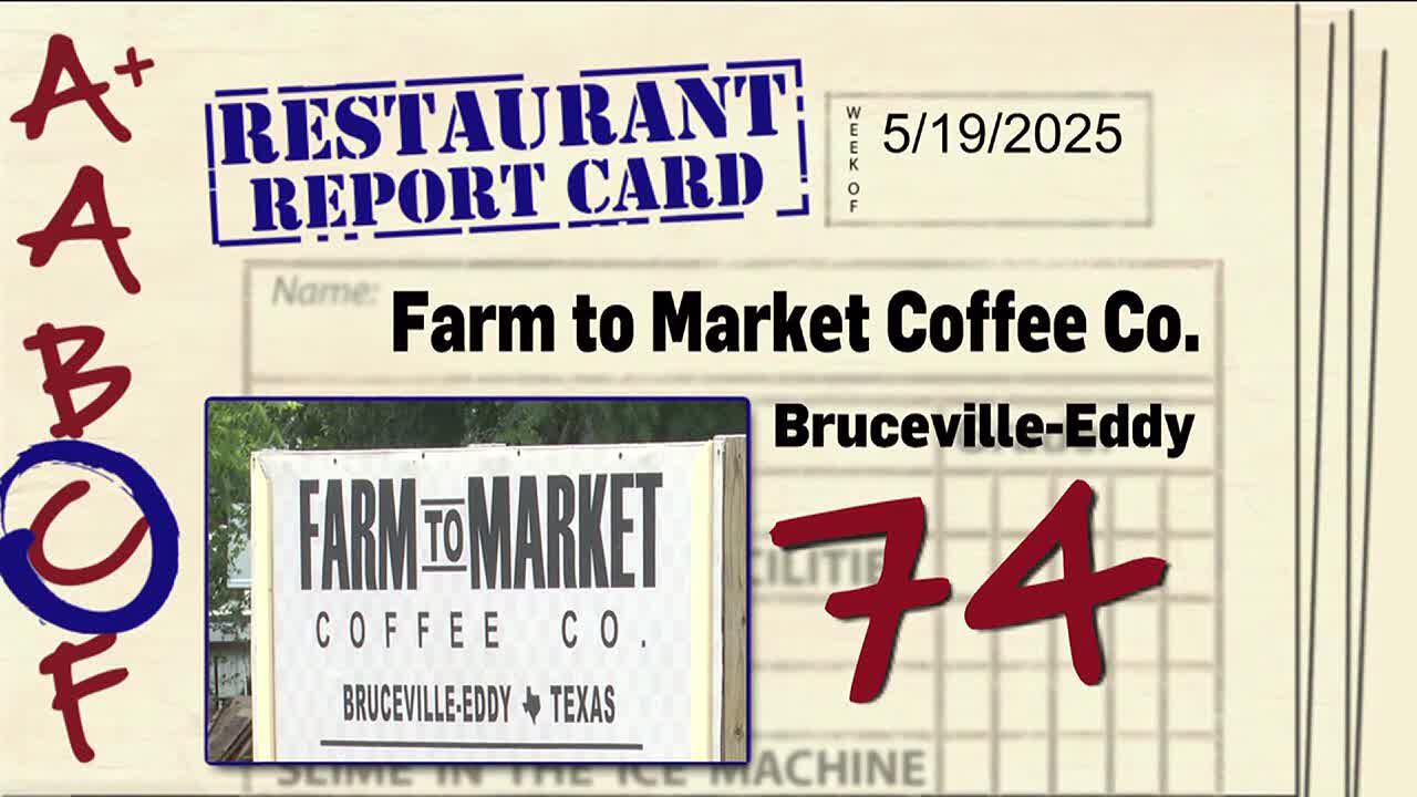 Restaurant Report Card for Central Texas: 5.29.25