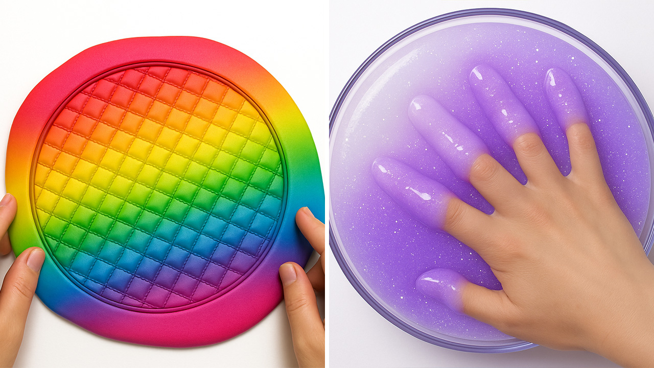 10 Minutes of Oddly Satisfying Slime ASMR | Relaxing When Stressed or ...