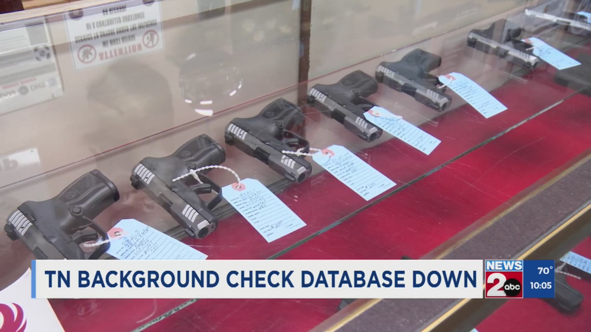 Firearm background check system down in TN