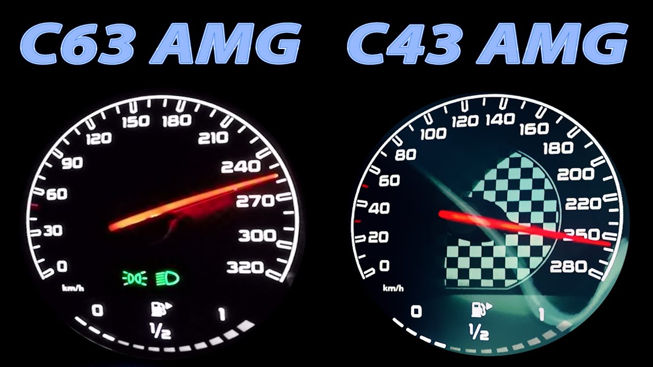 Mercedes C63 AMG vs C43 AMG (C450) – 0–250 km/h Beschleunigung & V8/V6 ...