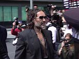 Russell Brand arrives at Southwark Crown Court