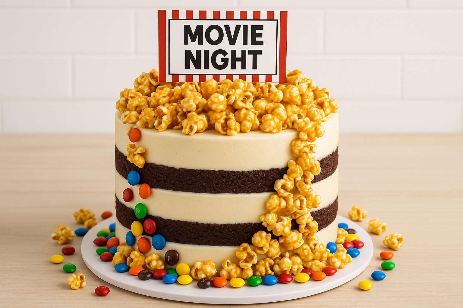 How To Make A MOVIE NIGHT CAKE!