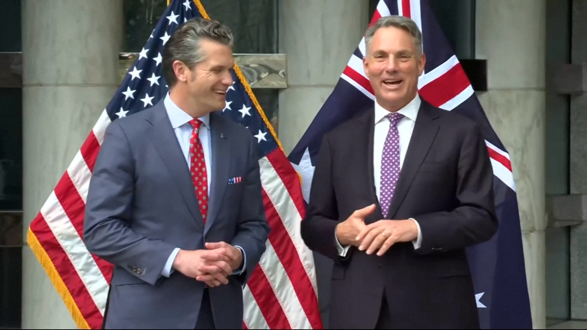 Pete Hegseth Meets Australian Defense Minister Richard Marles In Singapore
