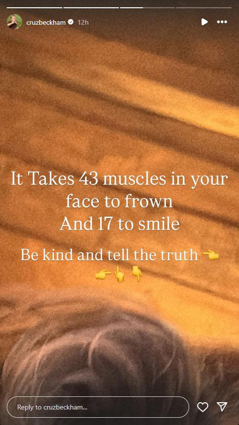 Cruz Beckham shares cryptic message about 'telling the truth' as family ...