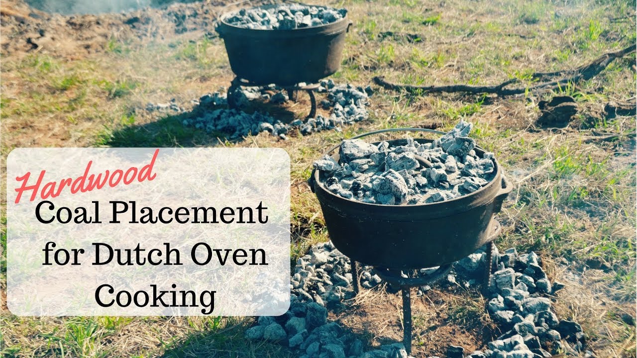 Basic Coal Placement for Dutch Oven Cooking with Hardwood
