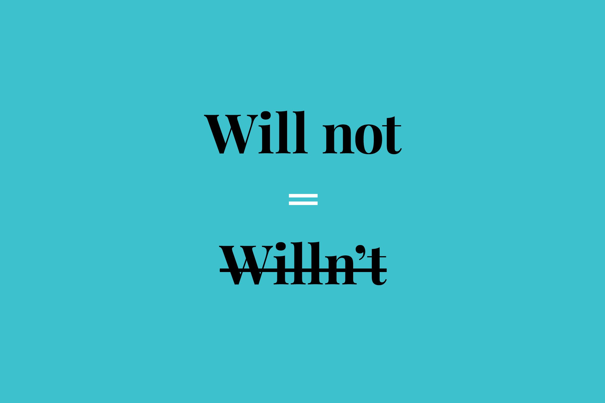 Here’s Why the Contraction for “Will Not” Isn’t “Willn’t”