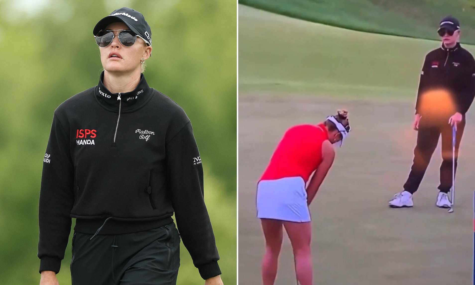 Golf star Charley Hull shades rival Lexi Thompson in tense scenes at US ...