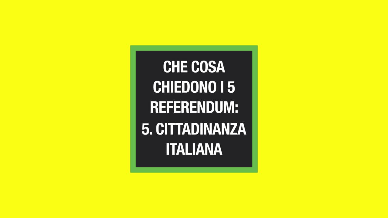 Ansa EXPLAINER - Referendum 5: Cittadinanza italiana