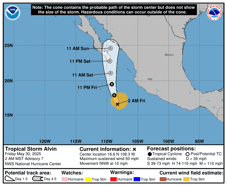 Where will Tropical Storm Alvin hit? Will it impact Texas? Track ...