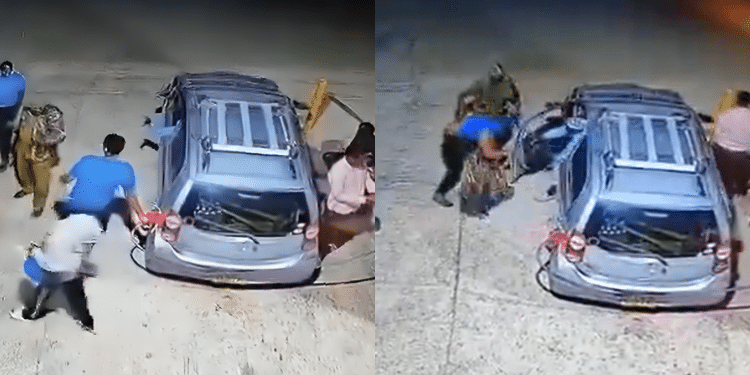 CCTV Footage Captures Man Beating Up Cop After Heated Argument