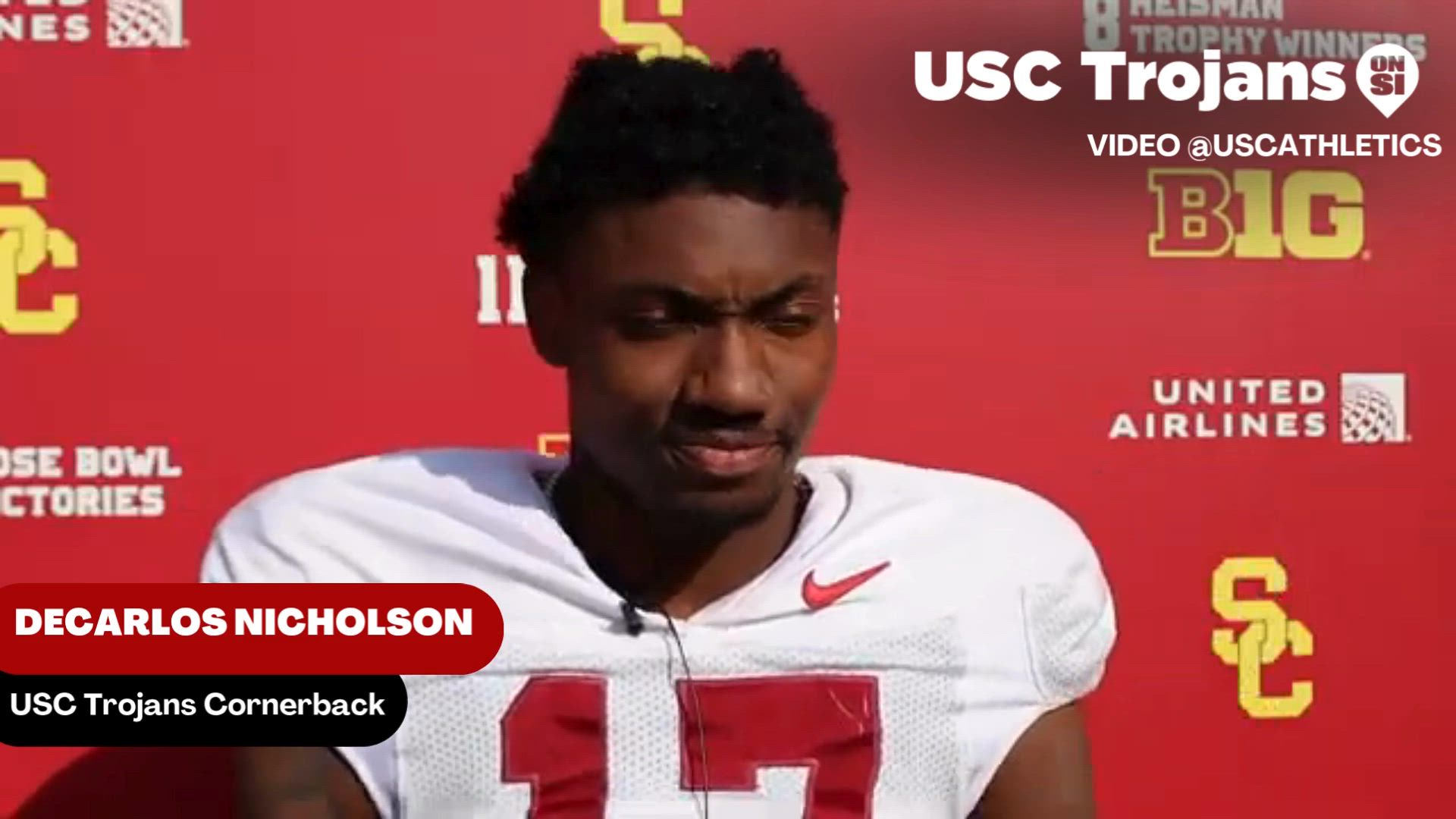 USC Trojans USC CB DeCarlos Nicholson Talks NIL