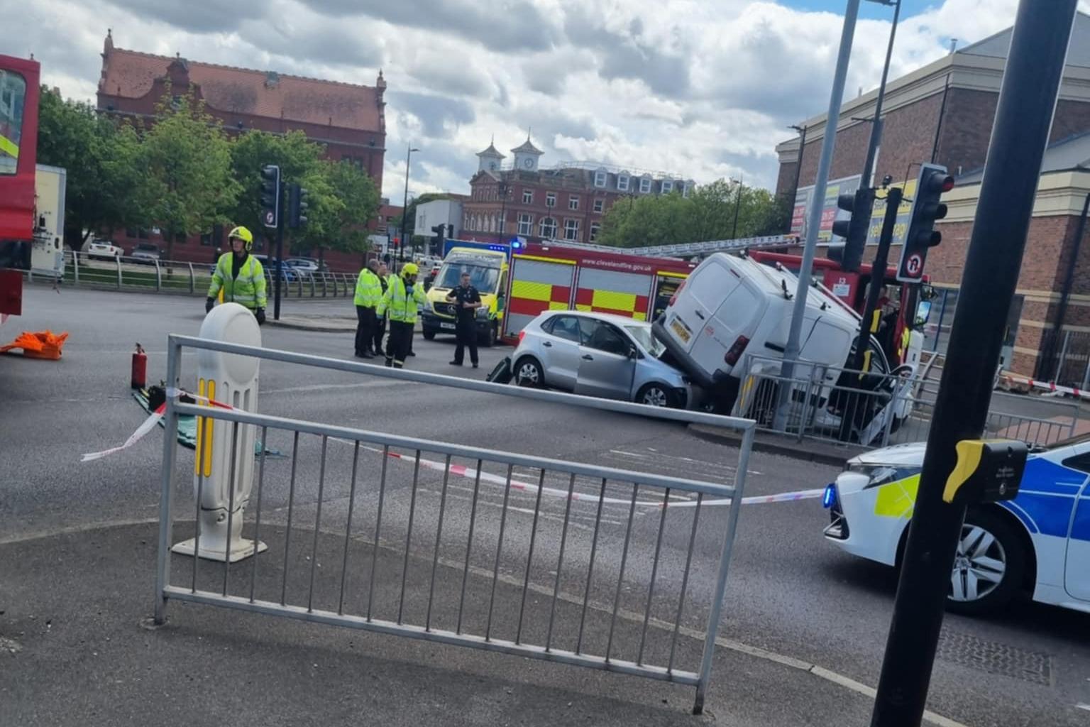 Casualty taken to North Tees Hospital following crash in Hartlepool