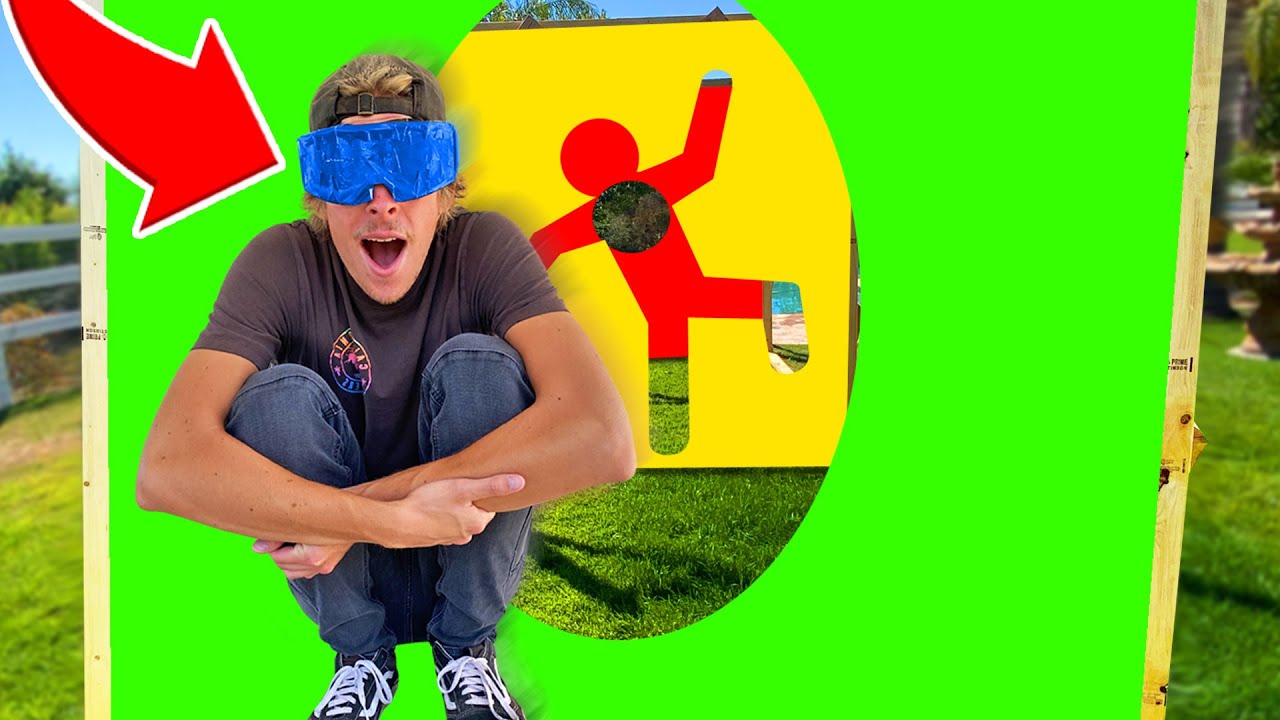 Jumping Blind through IMPOSSIBLE Shapes! - Challenge