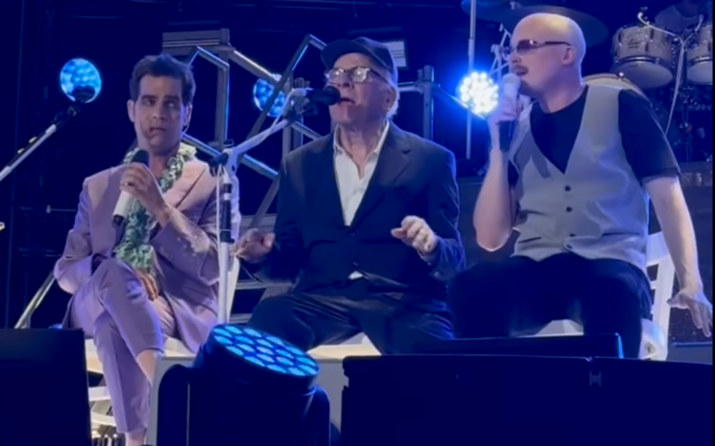 Aviv Geffen hosts Art Garfunkel in Tel Aviv, calls for end to war