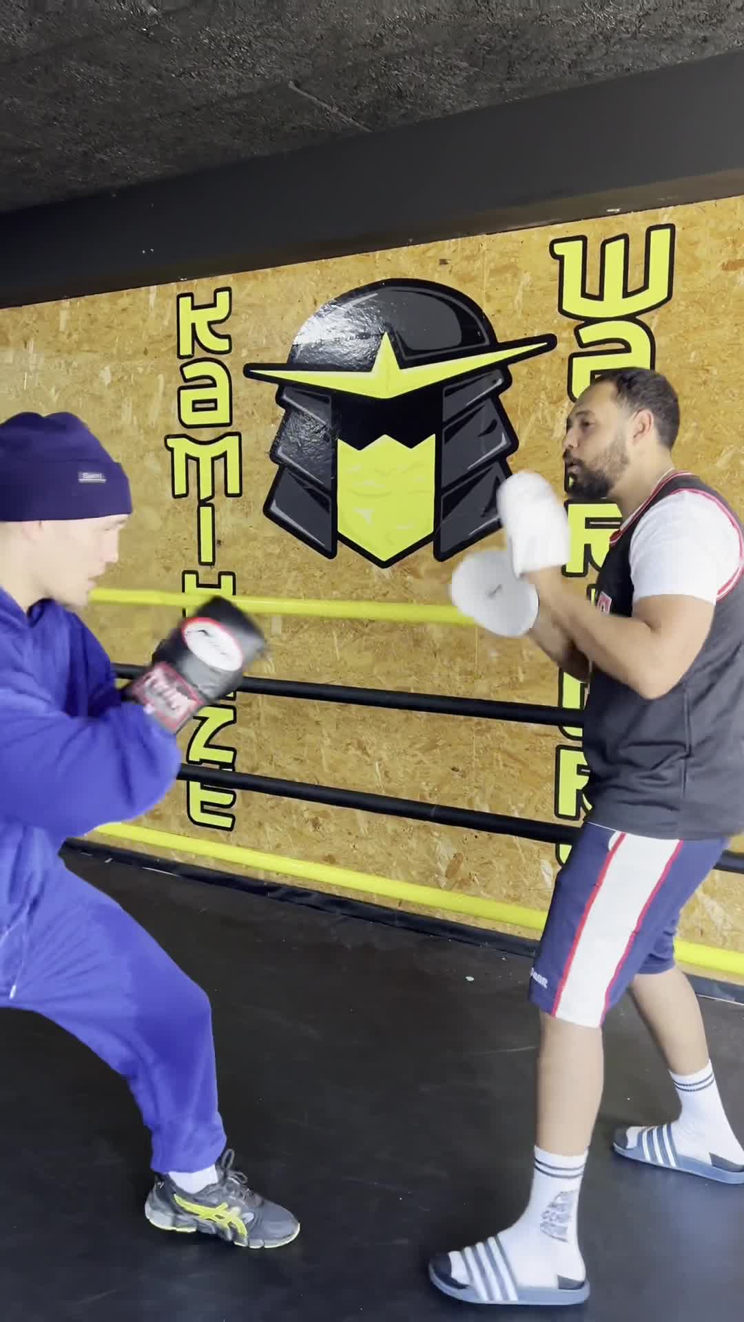 Intense Boxing Training Session in the Ring