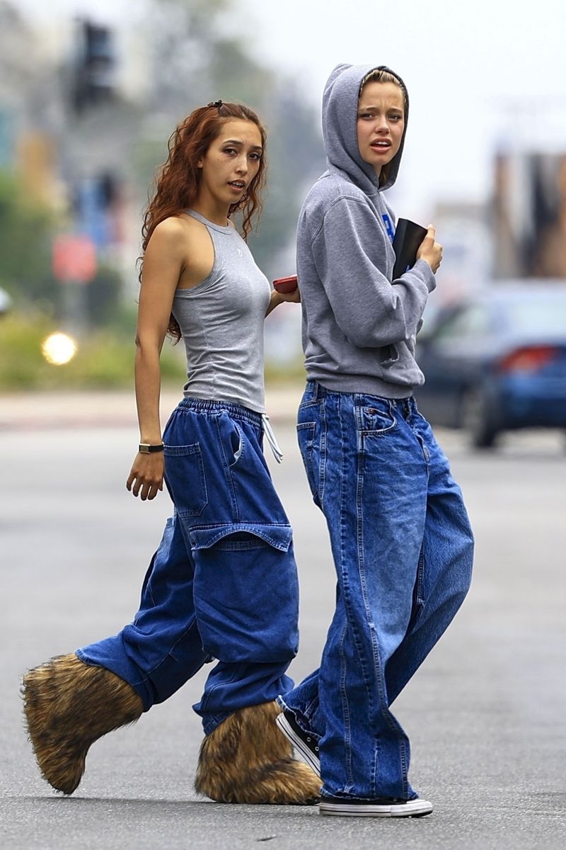 Shiloh Jolie enjoys a shopping spree with Keoni Rose in coordinated outfits