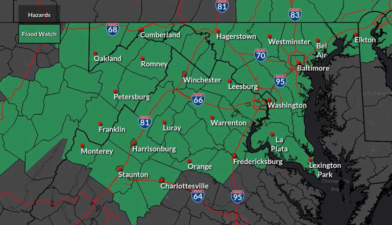 Tornado, Flood Watches Issued Across DMV As Severe Storms Approach