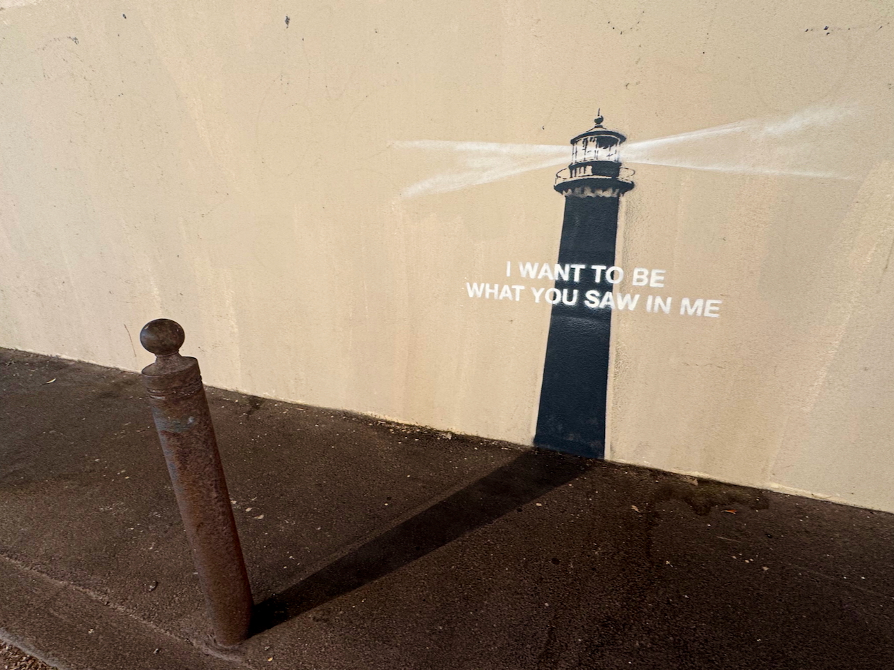 Banksy Unveils New Lighthouse Mural With the Words 'I Want to Be What ...