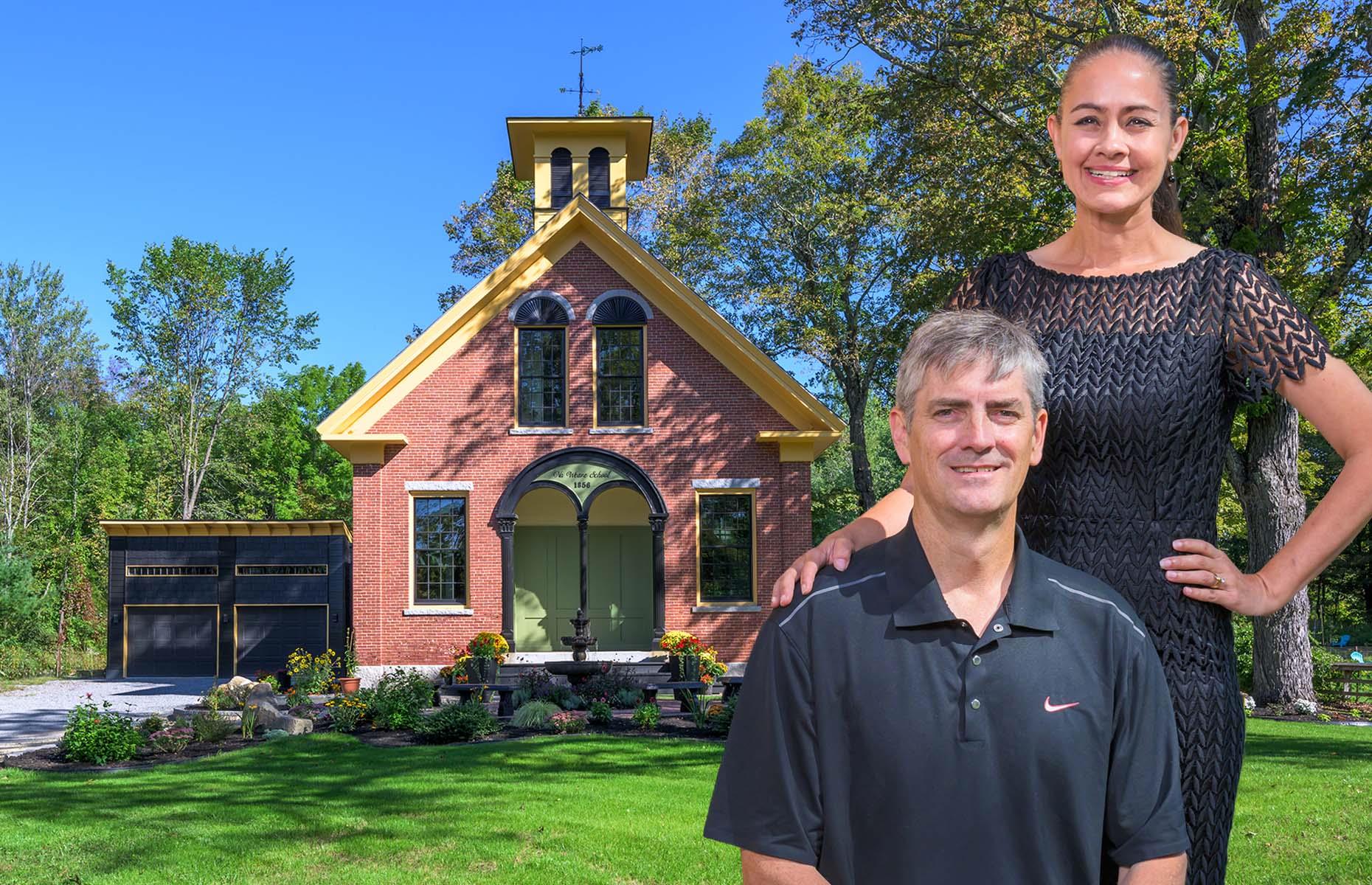 Inside a dream home in an old school