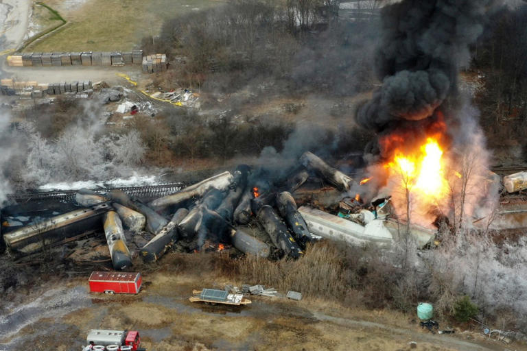 Trump announces $10M to East Palestine, Ohio, for 2023 train derailment
