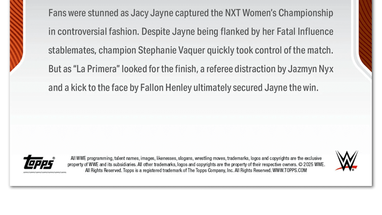 Jacy Jayne Earns First WWE Trading Card Following NXT Women’s ...