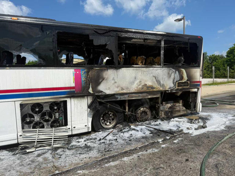 Tour Bus Erupts In Flames At Maryland Park-And-Ride, Sending One To ...