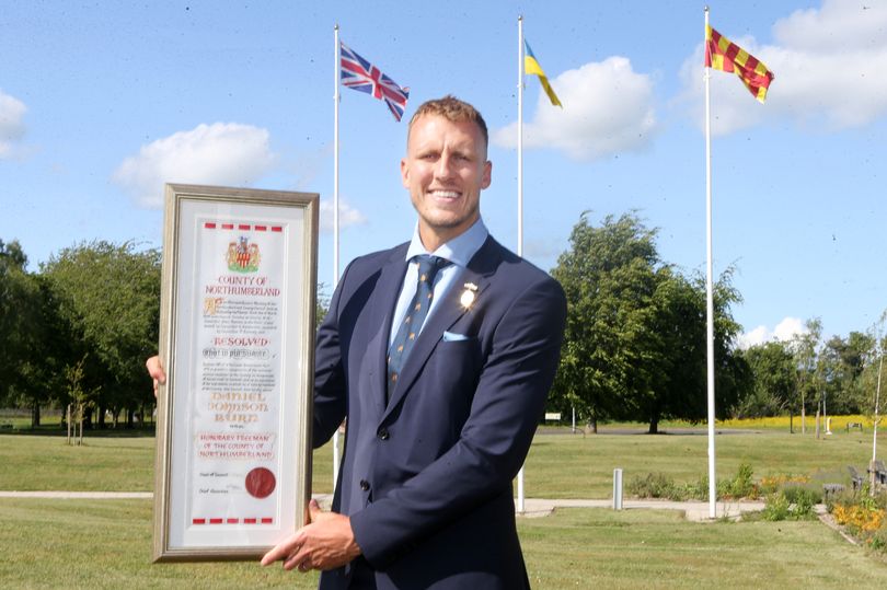 Newcastle United’s Wembley hero Dan Burn collects Freedom of Northumberland