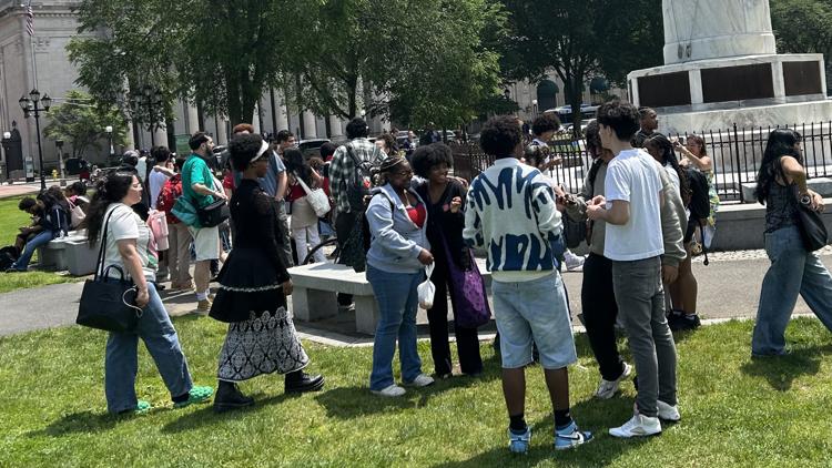 Students walk out of class in New Haven to protest funding levels