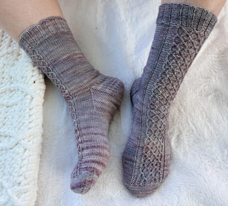 Summer Haze Cabled Socks