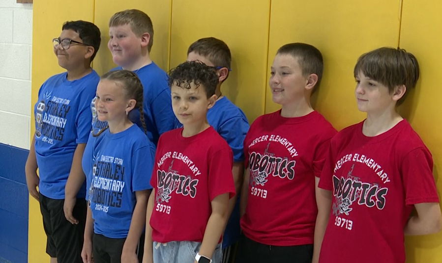 Robotics team visits local elementary school to show off their skills