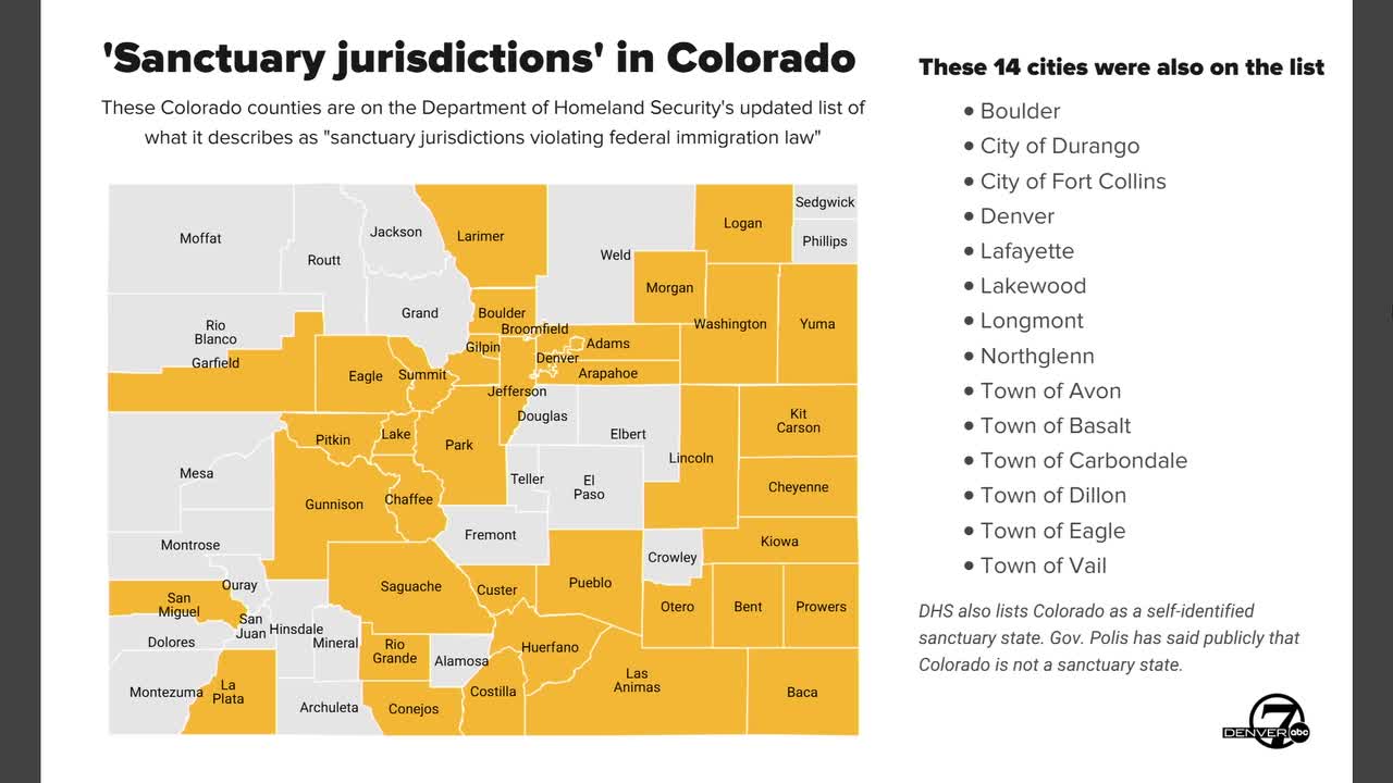 Colorado leaders surprised to see their cities, counties on 'sanctuary ...