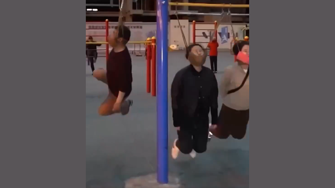 Hanging neck exercise: Bizarre workout trends among China's aging ...