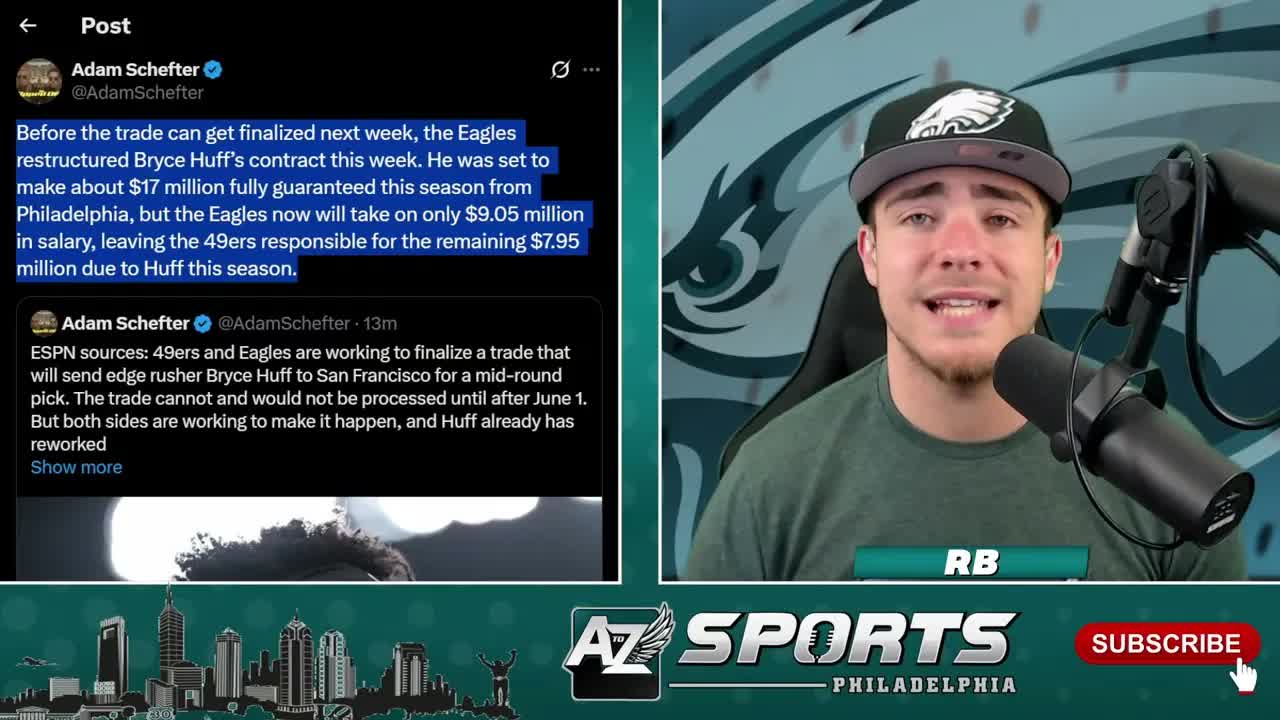 a to z sports philadelphia eagles: eagles trade bryce huff to 49ers ...