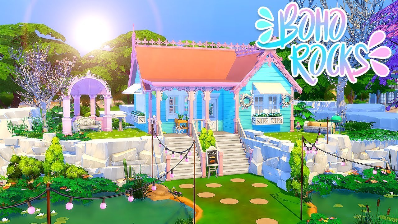 Speed Building Sims 4 Boho Rocks Home