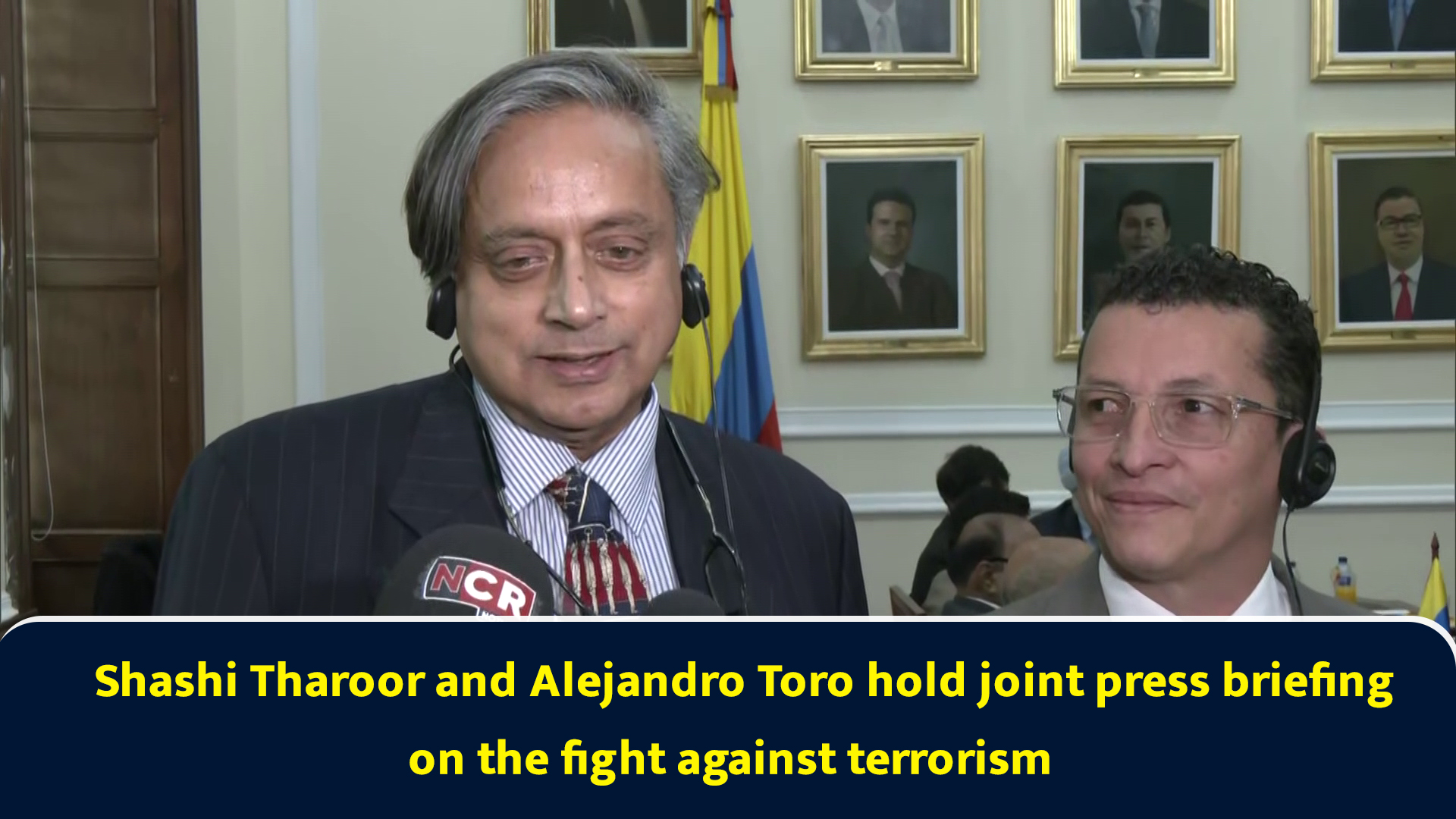Shashi Tharoor and Alejandro Toro hold joint press briefing on the ...