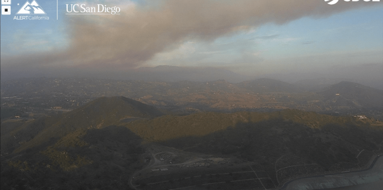 Crews work to contain large brush fire in northern San Diego County