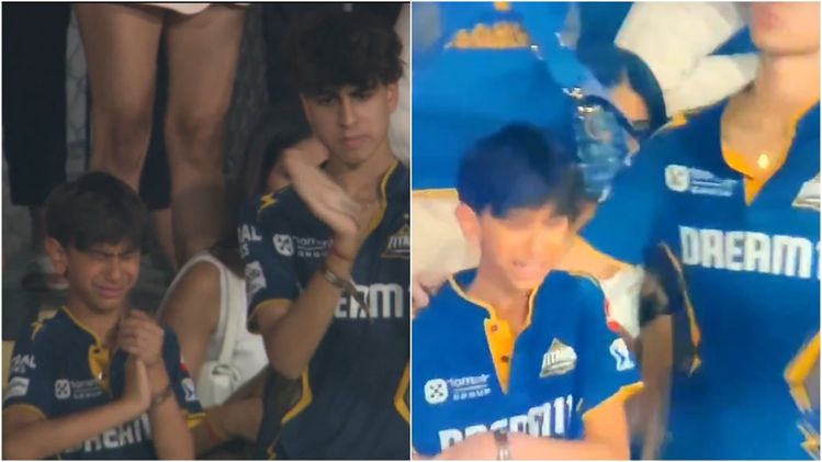 Gujarat Titans head coach Ashish Nehra's son breaks down in tears after ...