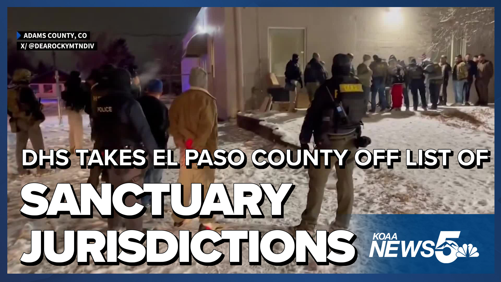 DHS takes El Paso County off list of sanctuary jurisdictions Friday