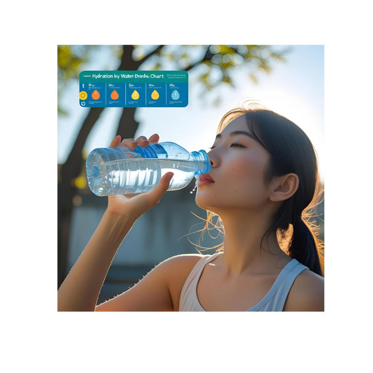 Stay hydrated: Easy chart to track your daily water intake effortlessly