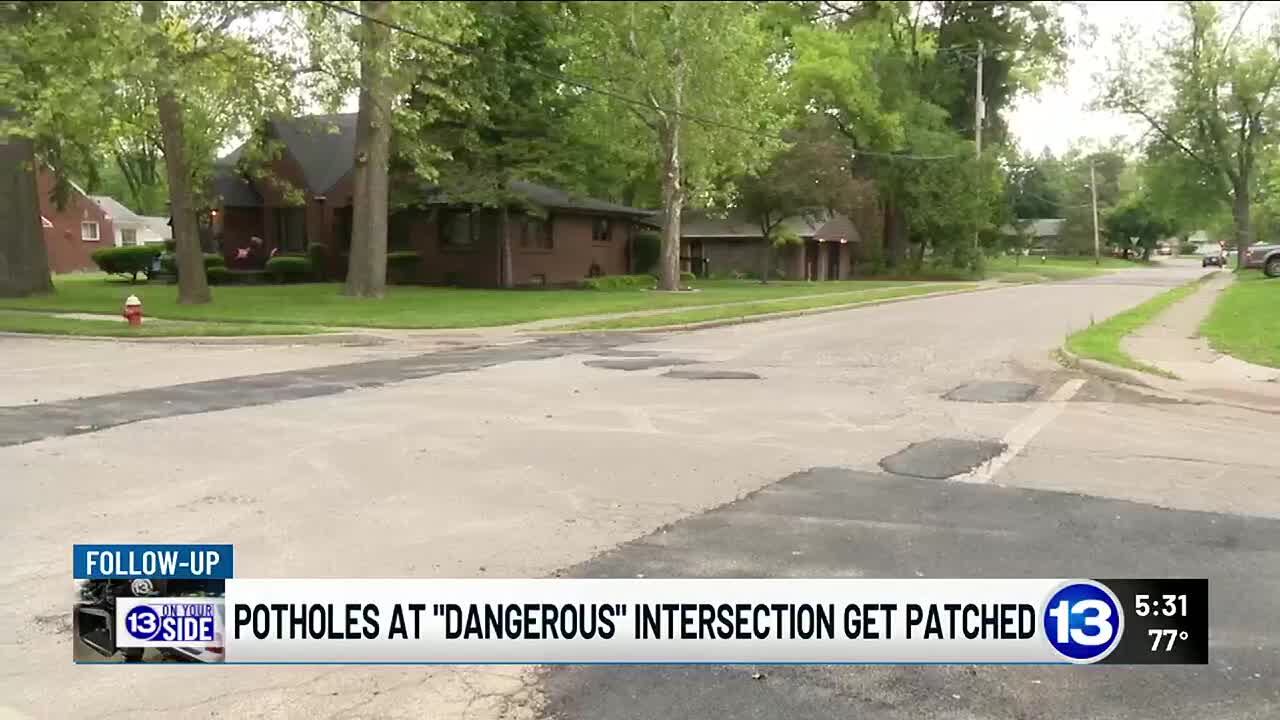 Potholes patched in Toledo intersection