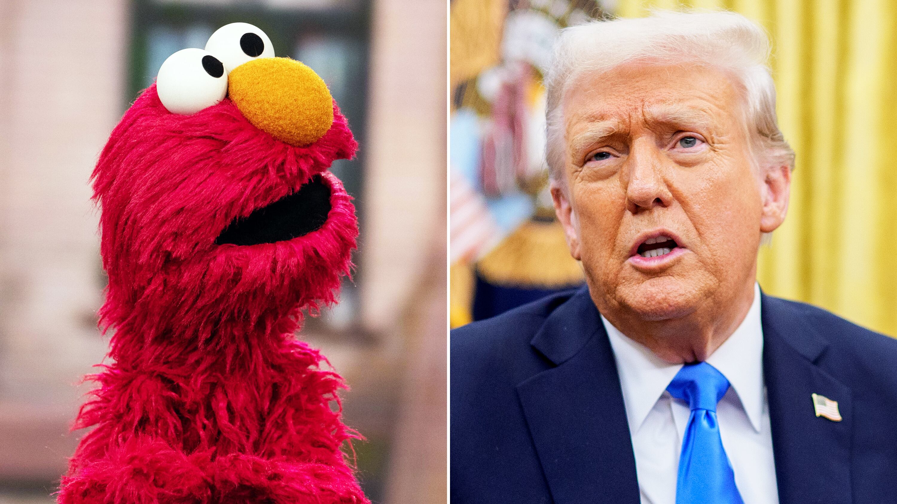 Elmo Hits Trump in Lawsuit Alleging ‘Blatant’ Discrimination