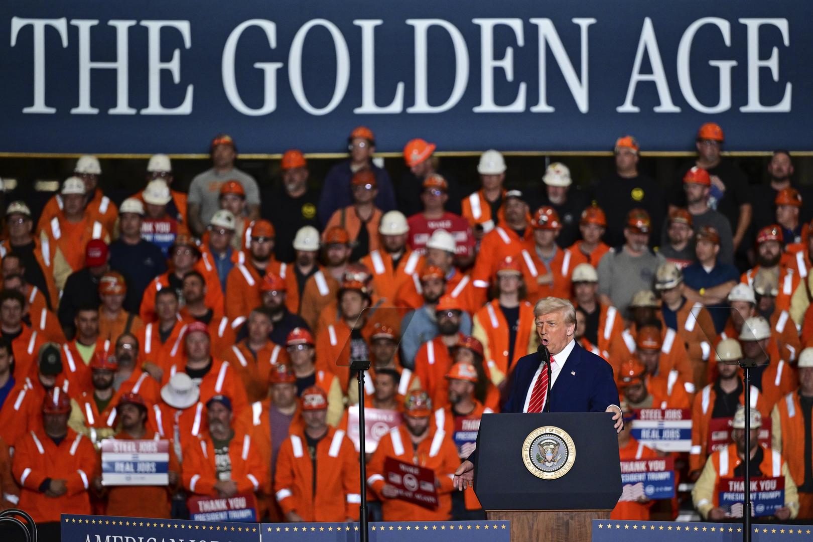 Trump tells US steelworkers he’s going to double tariffs on foreign ...