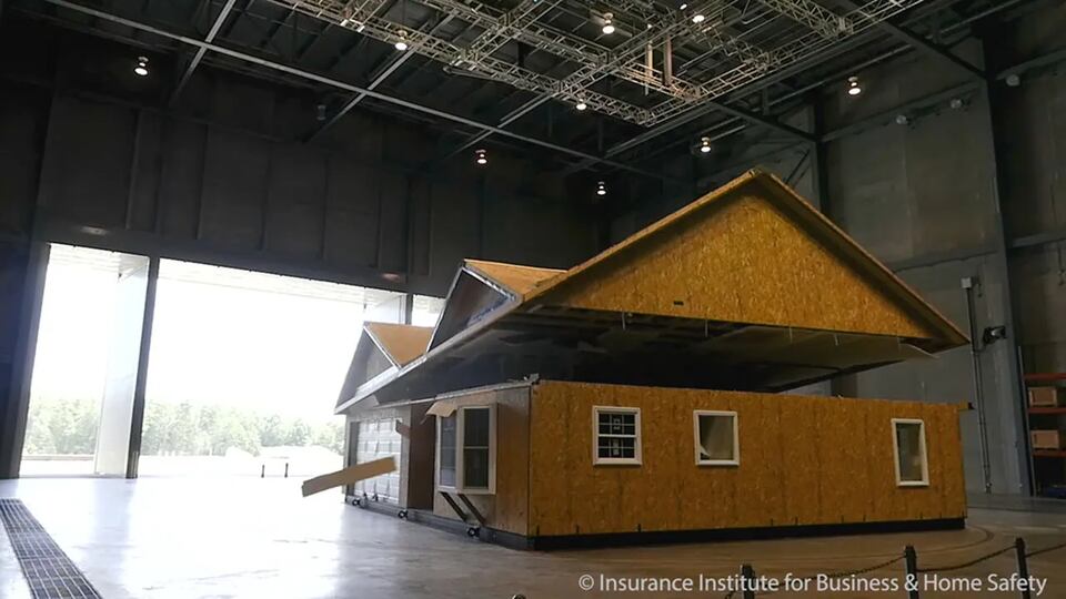 This lab is testing whether your house can stand up to a hurricane